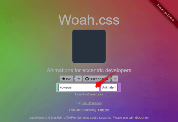エキセントリックなアニメーションを多数収録したCSSフレームワーク 「Woah.css」 | JunJunWeb.Net